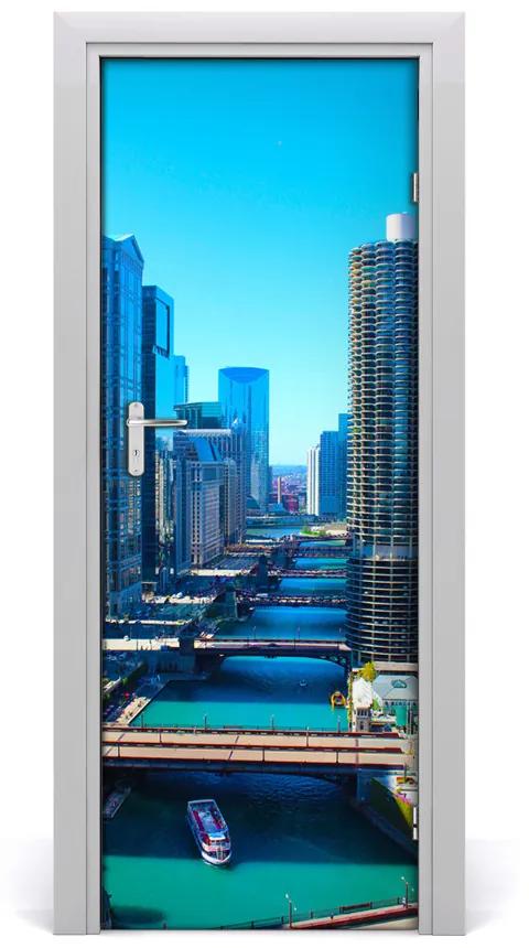 Fototapeta samolepící na dveře Chicago řeka 95x205 cm