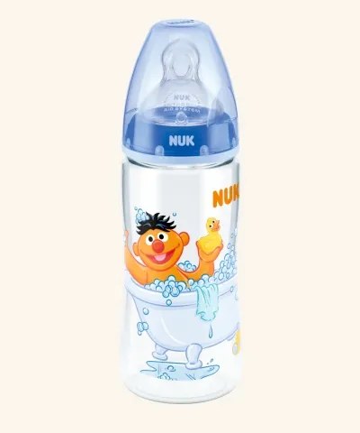 NUK Lahvička NUK 300 ml + dudlík - Sesam street