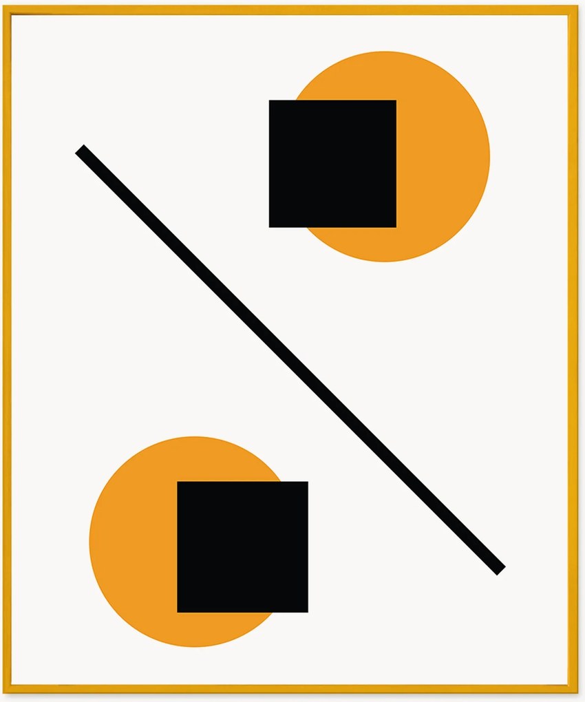 Zarámovaný digitální tisk Abstract Geometric