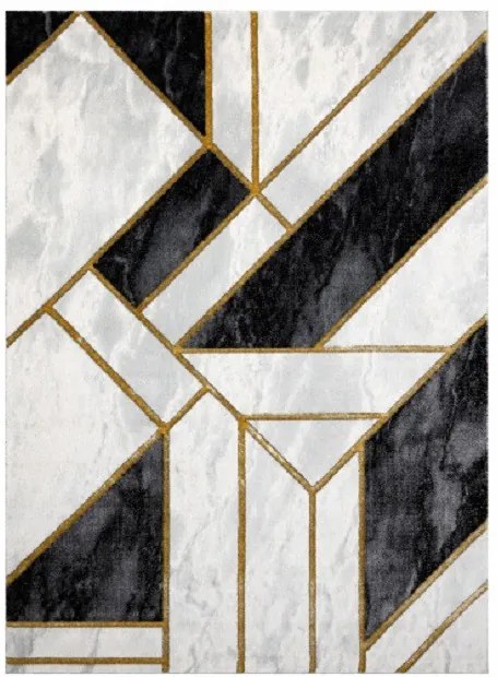 Dywany Łuszczów Kusový koberec Emerald 1015 black and gold Rozměry koberců: 160x220