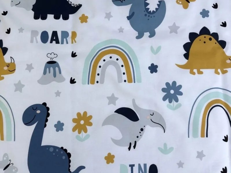 DADKA Povlečení bavlna do postýlky Dino 90x130, 45x60 cm