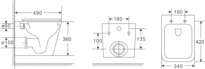 Hydroland Závěsná WC mísa se SoftClose sedátkem Feret, bílá