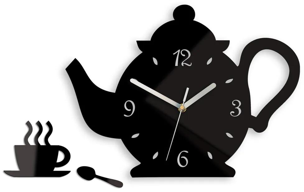 ModernClock Nástěnné hodiny Kettle černé