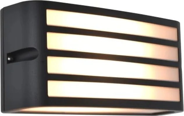 Lutec Venkovní nástěnná lampa ZEBRA E27, max. 25 W, tm.šedá, 90  x 220 x 110 mm