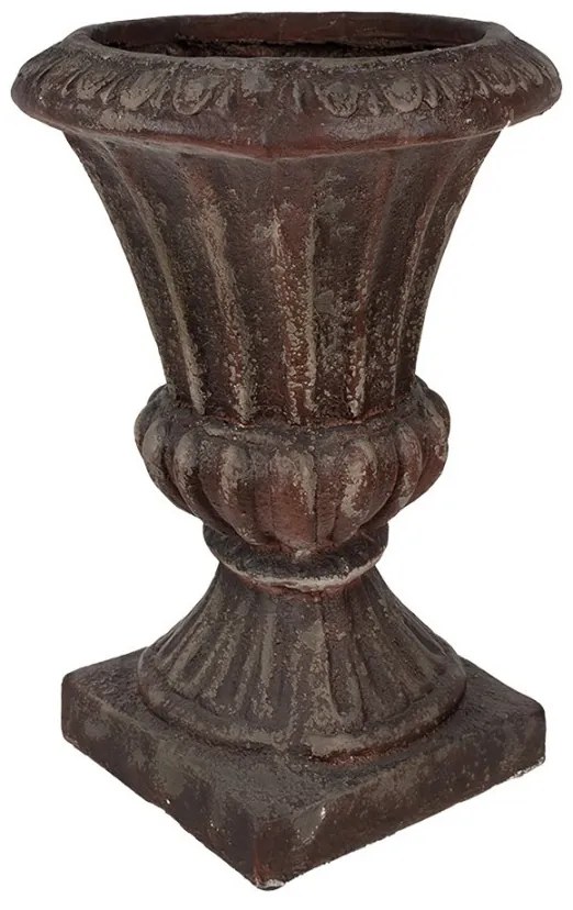 Hnědý antik květináč v barokním stylu Baroque - 40*40*52 cm