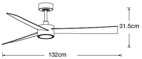 Lucci air 21610449-LED Stmívatelný ventilátor CLIMATE 1xGX53/12W/230Vhnědá/chrom