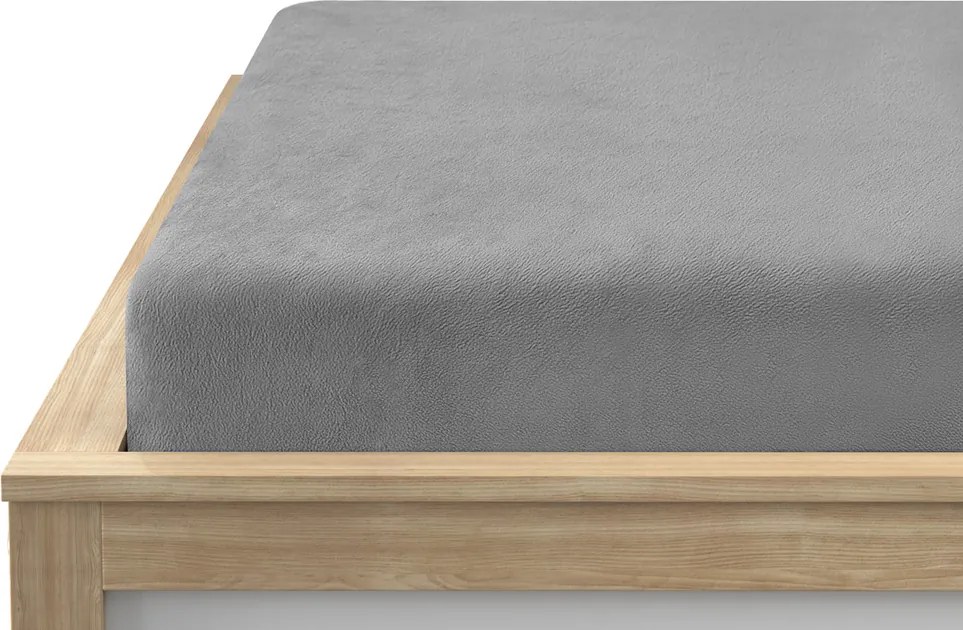 Prostěradlo mikroplyš SOFT 200x220 cm světle šedé