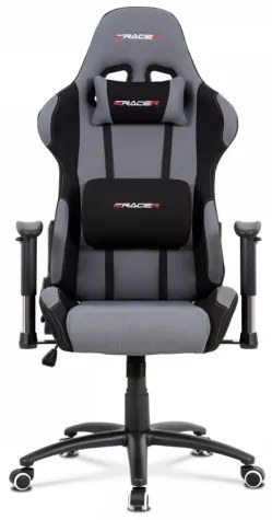 Kancelářská herní židle šedá, sportovní design, KA-F01 GREY