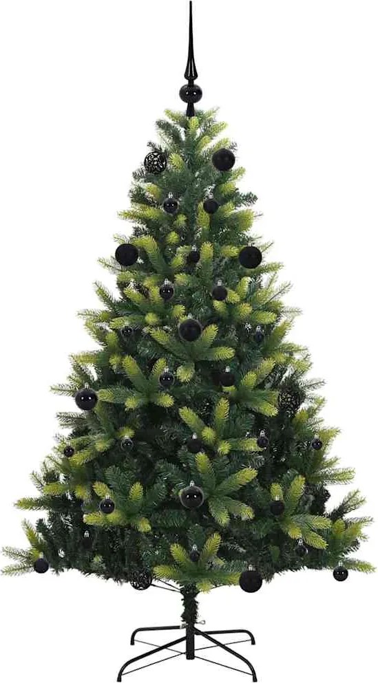 Umělý zavěšený vánoční stromeček 150 LED Zelená 150 cm PVC a PE 3395983
