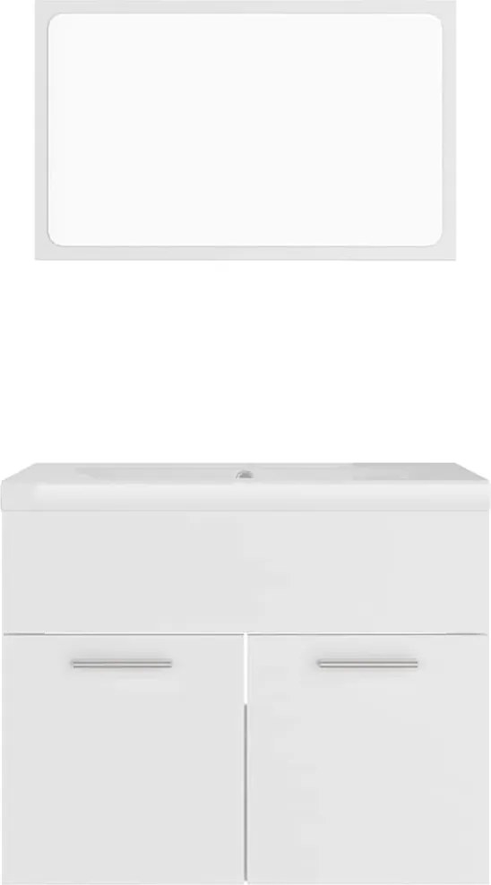 Set koupelnového nábytku bílý kompozitní dřevo 3070865