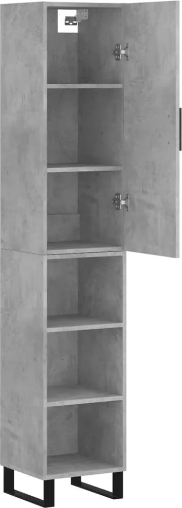 Skříň highboard betonově šedá 34,5x34x180 cm kompozitní dřevo 3199005