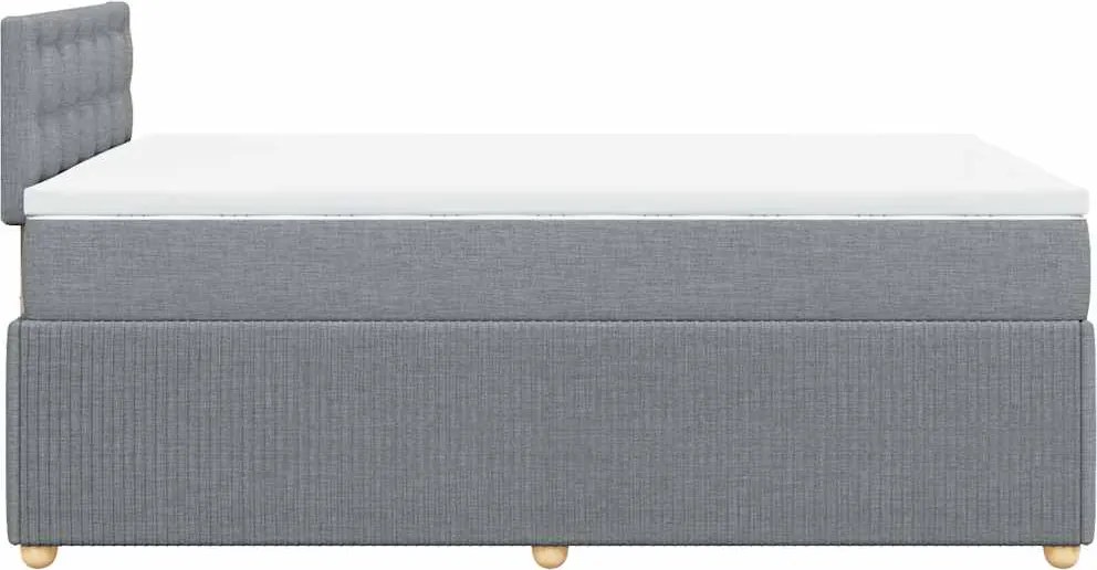 Box spring postel s matrací světle šedá 120x190 cm textil 3289709