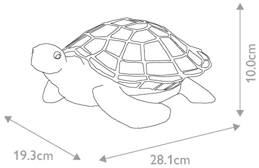 Elstead QZ-SAWBACK-TL - LED Dekorační svítidlo TIFFANY 1xG9/3W/12/230V želva