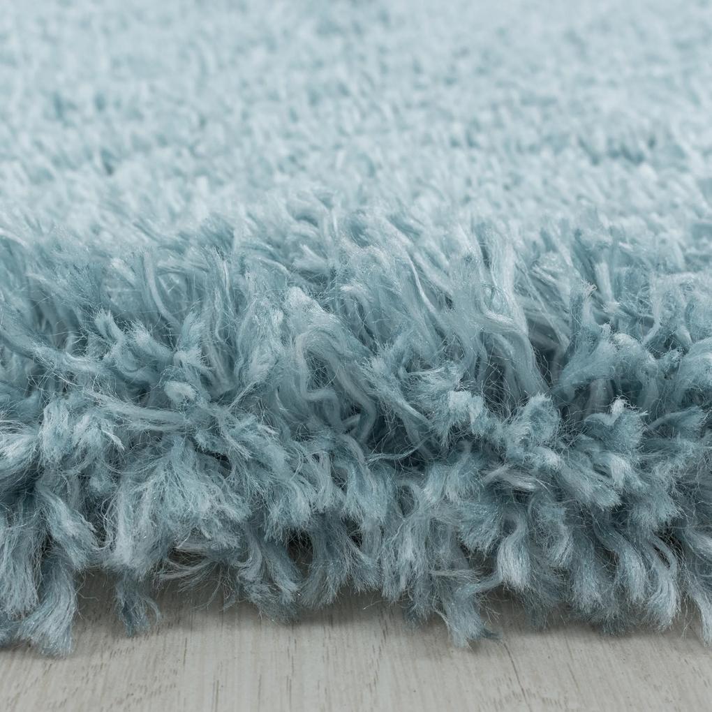 Ayyildiz Kusový koberec FLUFFY 3500, kulatý, Modrá Rozměr koberce: 160 cm KRUH