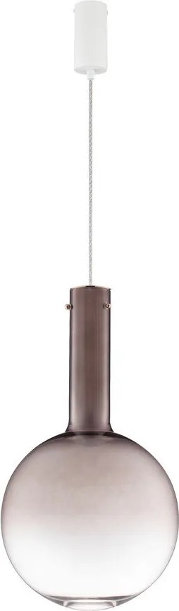 Hnědé skleněné LED stmívatelné závěsné svítidlo ø 30 cm Nostos – Nova Luce