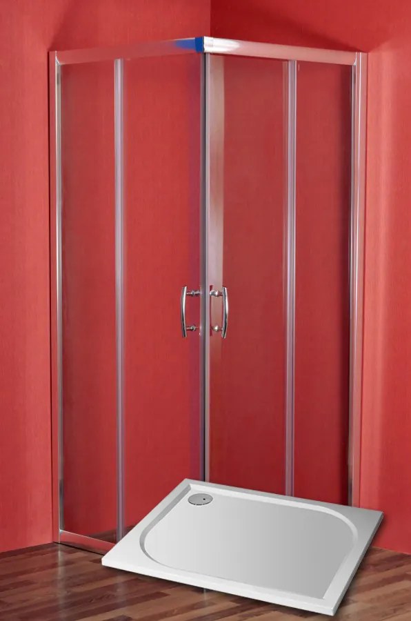 ARTTEC Sprchový kout obdélníkový SMARAGD 100 x 80 x 198 cm čiré sklo s vaničkou z litého mramoru STONE