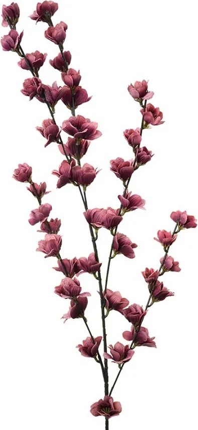 Dekorace umělá větvička s růžovými květy - 6*6*102 cm
