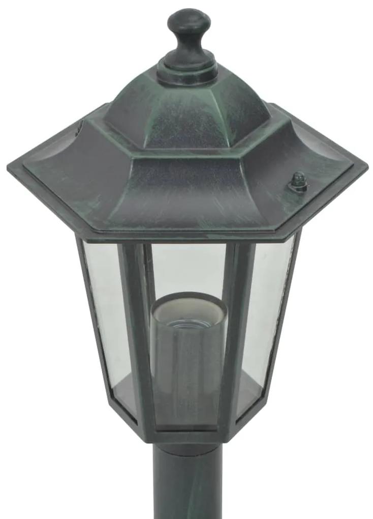 vidaXL Zahradní sloupové lampy 6 ks E27 110 cm hliníkové tmavě zelené
