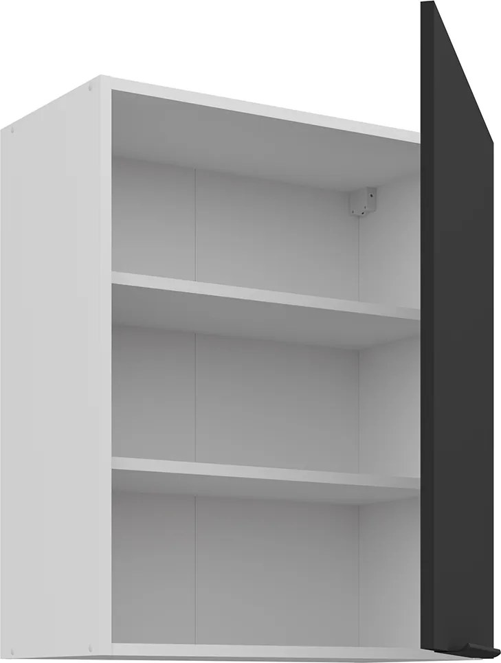 ARIA bc | horní skříňka 60 G-72 1F policová | 60 cm | ANTI FINGERPRINT povrch | bílá/černá