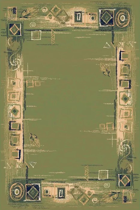Vopi | Kusový koberec Solid 07AVA - 240 x 340 cm, zelený