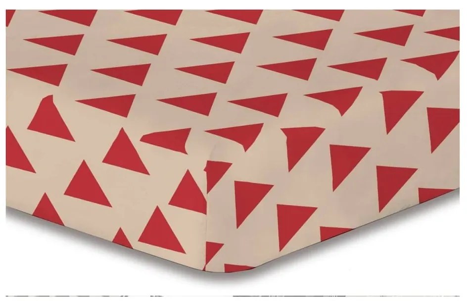 Prostěradlo z mikrovlákna DecoKing Hypnosis Triangles Cintia, 180 x 200 cm