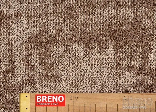 Breno Metrážový koberec TUNGSTEN 92 hnědý, šíře 400 cm, Hnědá