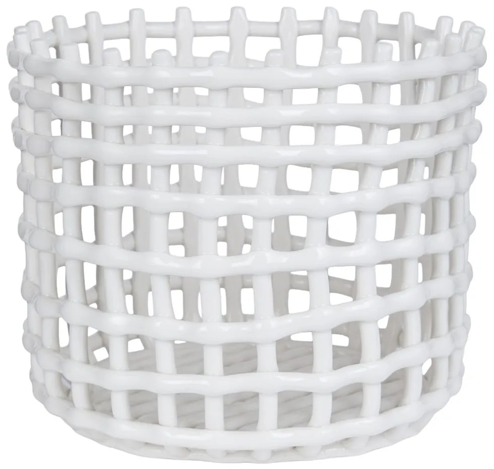 CRAFT Keramický košík 24 cm - bílá