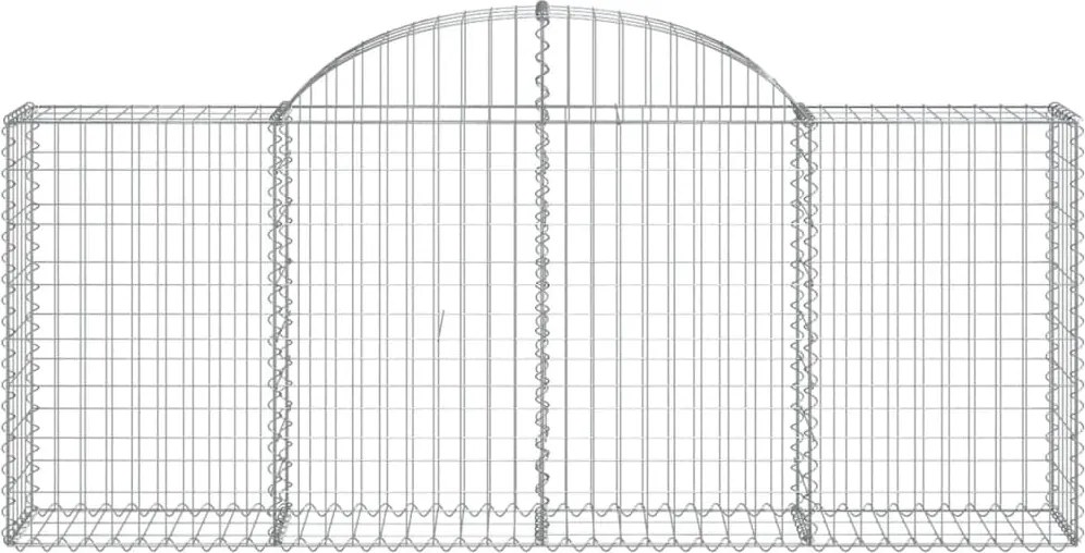 Klenuté gabionové koše 13ks 200x30x80/100 cm pozinkované železo 3146100
