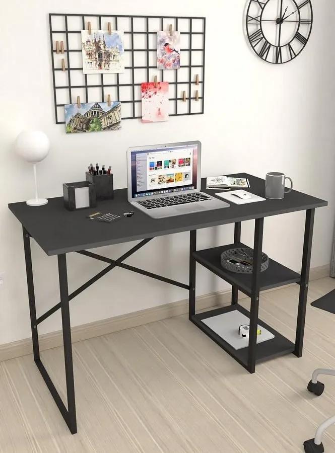 Casarredo - Komfort nábytek Psací  stůl s policemi 60x120 cm IRVING antracit/černá