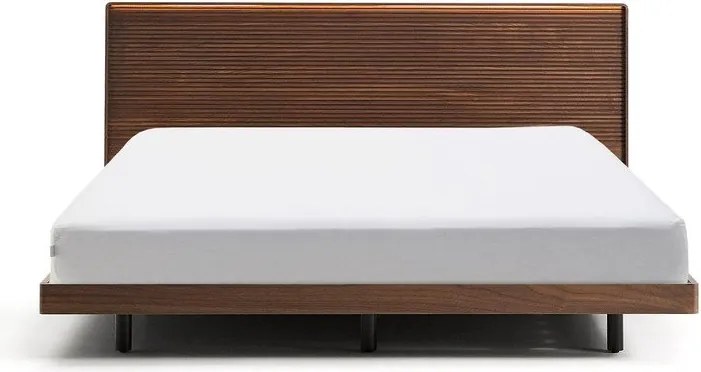 Hnědá dvoulůžková postel z březového dřeva s roštem 160x200 cm Norlen – Kave Home