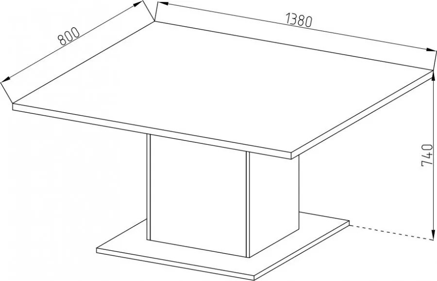 Casarredo - Komfort nábytek Jídelní stůl ANITA 1, bílá lesk