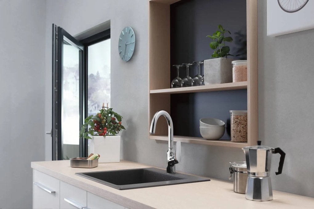 Hansgrohe Focus M42, dřezová baterie M421-H220, chromová, 71802000