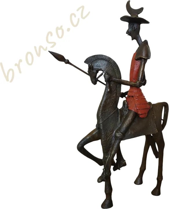 Don Quijote na koni – bronzová socha rytíře ve stylu Salvadora Dalího