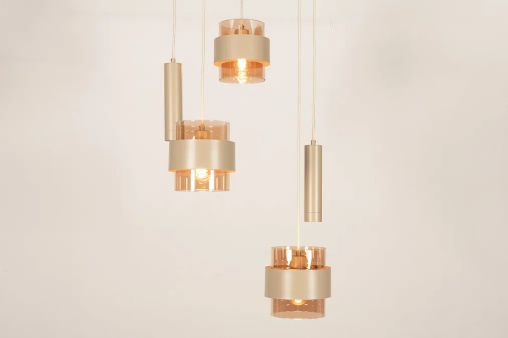Závěsné svítidlo Retro 70er Trio 150 Round Taupe