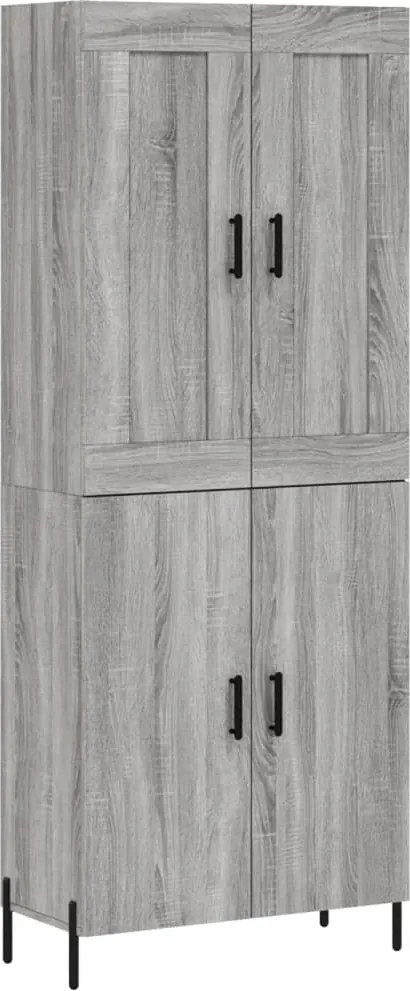 Skříň highboard šedá sonoma 69,5 x 34 x 180 cm kompozitní dřevo 3199567
