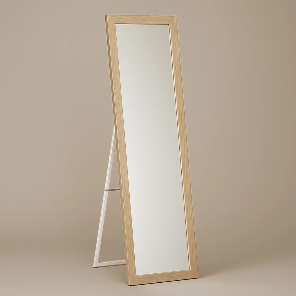 Stojací zrcadlo HAVLYS hnědé, 127 x 37 cm