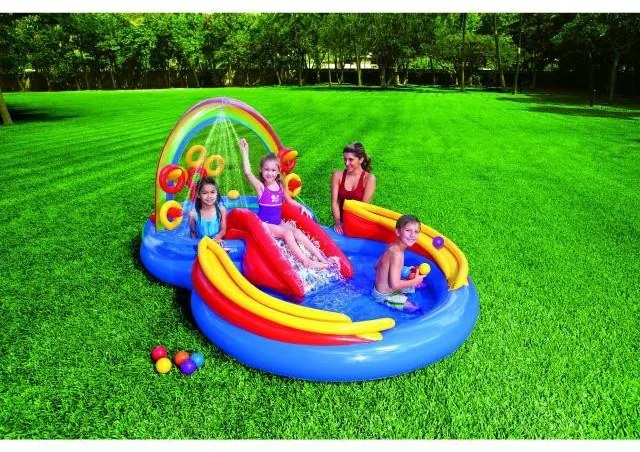 Intex Dětské Hrací centrum Duha Rainbow Ring Play Center 297x193x135 cm 57453