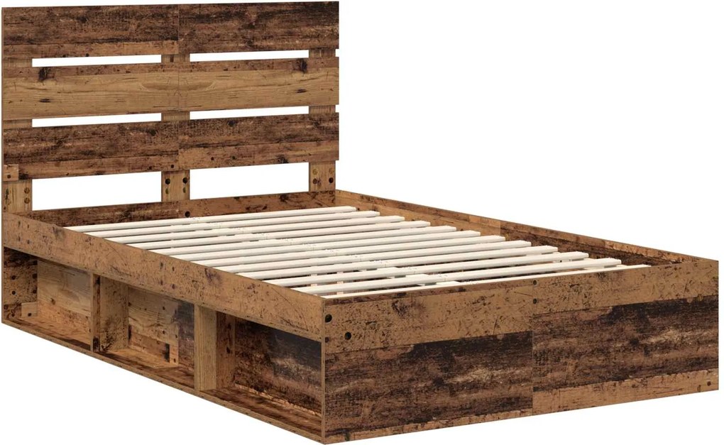 Rám postele Staré dřevo 120 x 200 cm Masivní borové dřevo 3411766