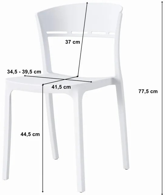 Set tří židlí COCO černé (3ks)