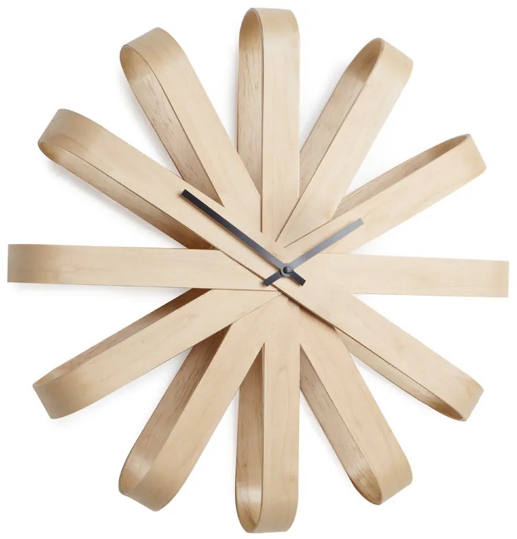 Velké dřevené nástěnné hodiny Umbra Ribbon 50 cm