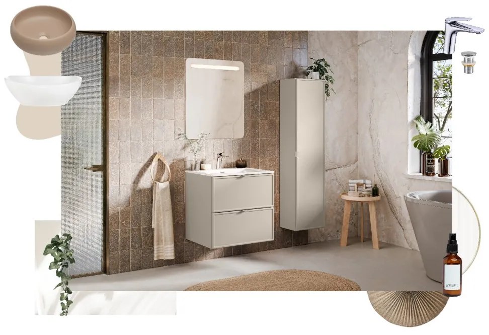 Comad Koupelnová skříňka pod umyvadlo Bella Cashmere 60 kašmír