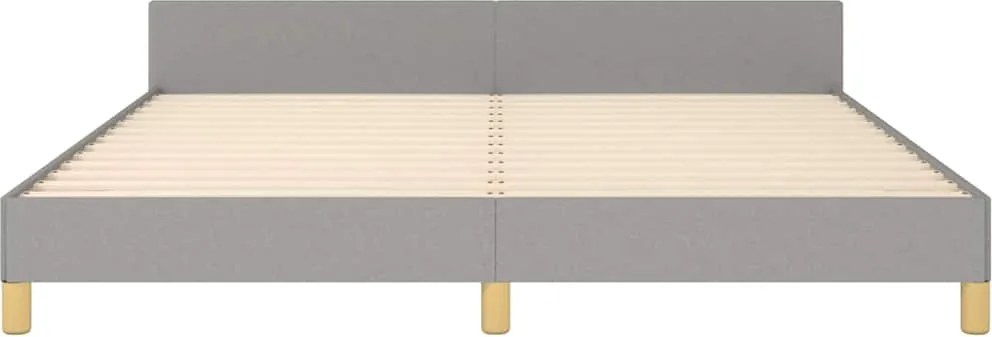Rám postele bez matrace světle šedý 160 x 200 cm textil 3124903
