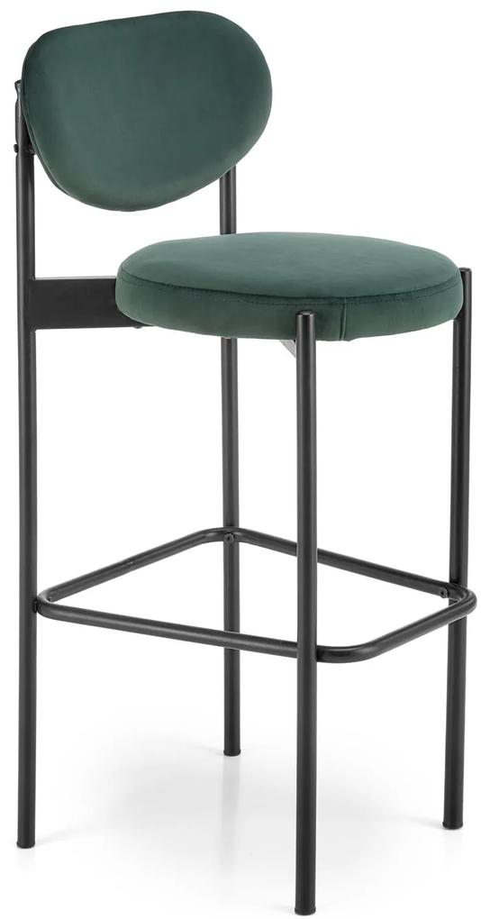 HALMAR H108 barová židle tmavě zelená