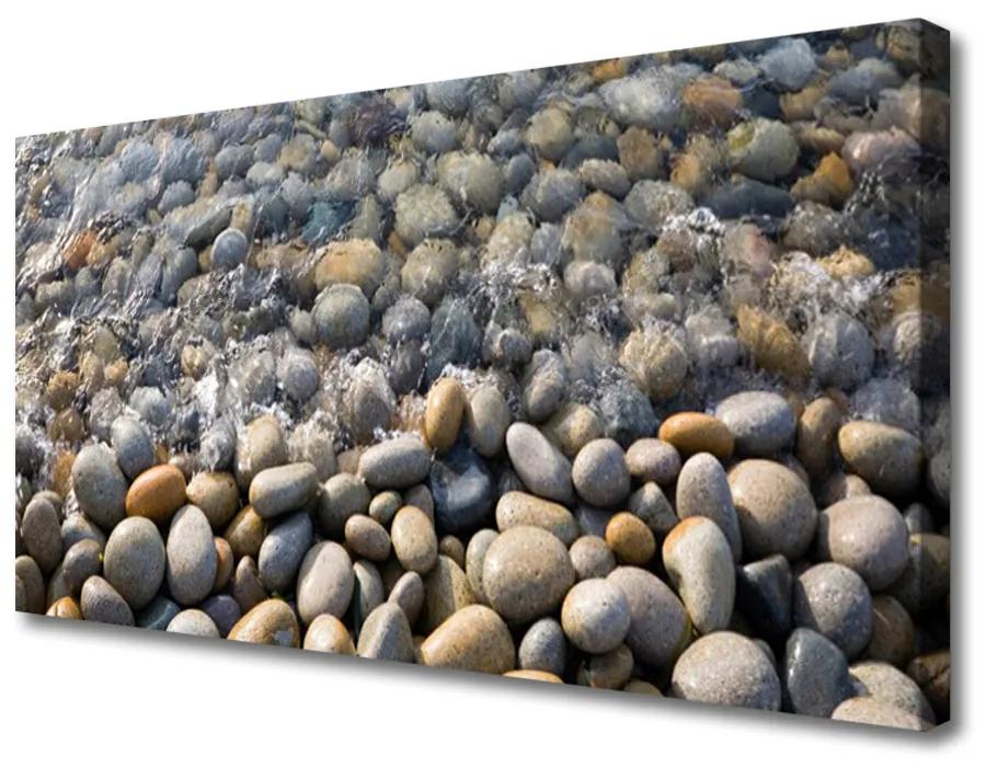 Obraz na plátně Kameny Voda Umění 125x50 cm