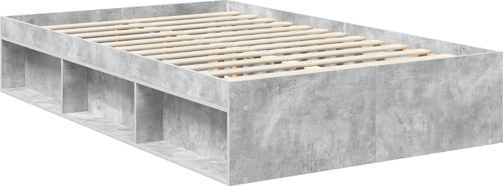 Rám postele s čelo Beton 120 x 200 cm Masivní borové dřevo 3410115