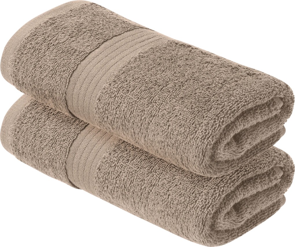 Livarno® Froté ručník, 50 x 100 cm, 500 g/m2, 2 kusy (béžová)