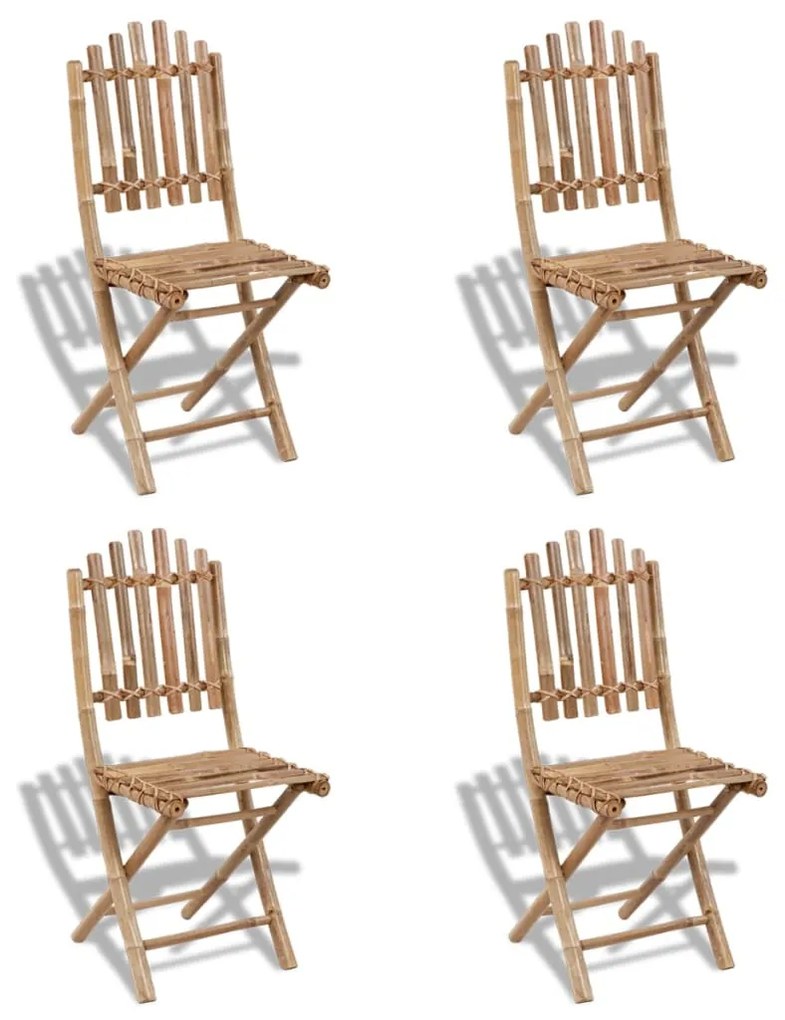 271715 vidaXL Skládací zahradní židle 4 ks bambus