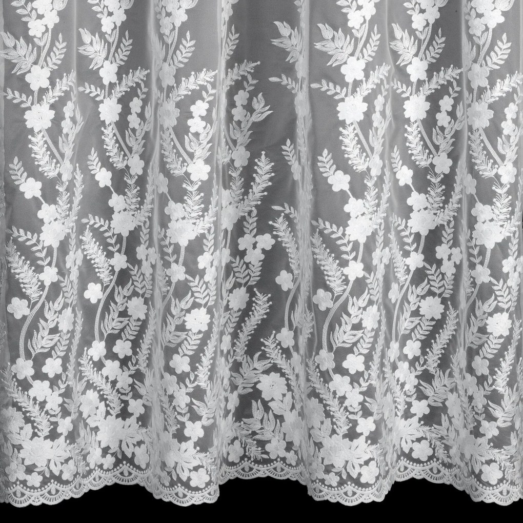ZÁCLONA NA KROUŽCÍCH TALINA 300 CM X 250 CM CM VZOROVANÁ