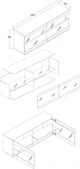 Jurek Závěsná vitrína John 9 S nebo bez osvětlení: S osvětlením
