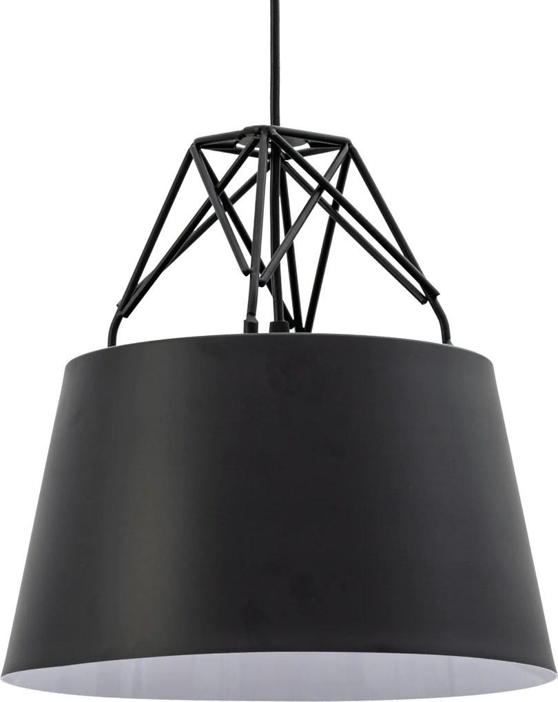 Toolight Toolight, závěsná kovová stropní lampa 1xE27 APP422-1CP, černá, OSW-00552